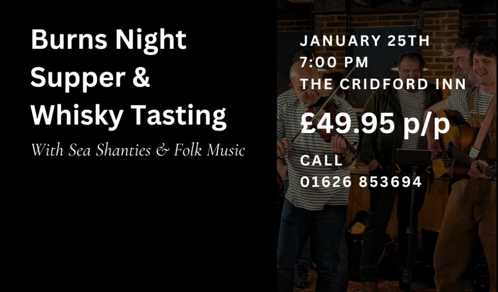 Celebrate Burns Night at The Cridford Inn with Six Premium Scotch Whiskies, Haggis Dinner, and ...